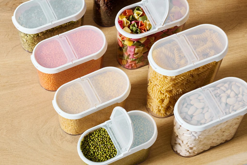 SMARTSTORE Dóza na potraviny s dávkovacím víčkem, FLIP - 1,2l