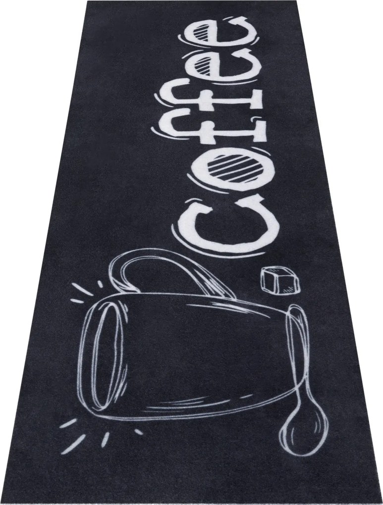 Behúň Cook & Clean 105733 Black White, 50x150, čierna, kuchyňa, Hanse Home