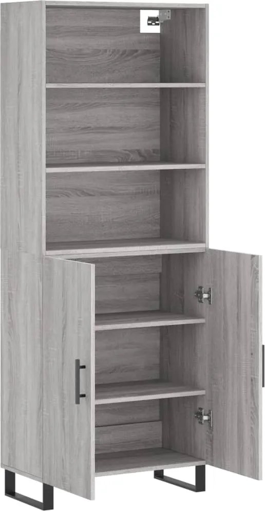 Skříň highboard šedá sonoma 69,5 x 34 x 180 cm kompozitní dřevo 3189283