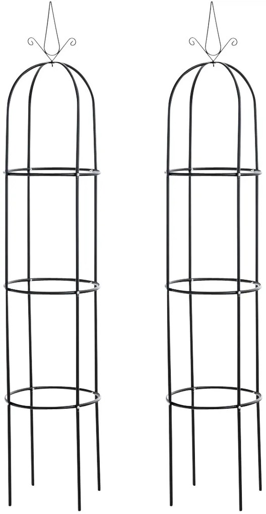 Mřížka na popínavé rostliny Romantika - 190 x 38 cm - Černá