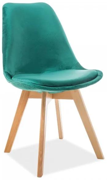 Jídelní židle Dior Velvet II / zelená