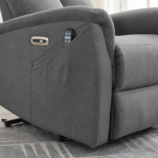 Polohovací křeslo šedý, elektrické TV-929 GREY2