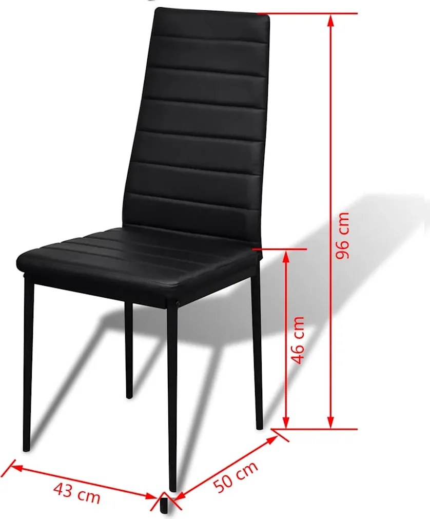 Sedmidílný jídelní set černý 242987