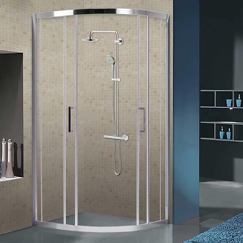 BPS-koupelny Čtvrtkruhový sprchový kout HYD-RK101 100x100 chrom/transparent