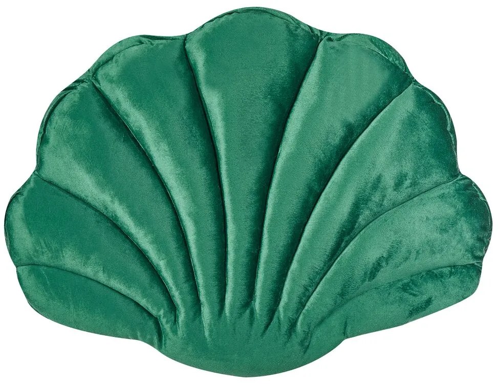 Sametový polštář 47 x 35 cm zelený CONSOLIDA Beliani