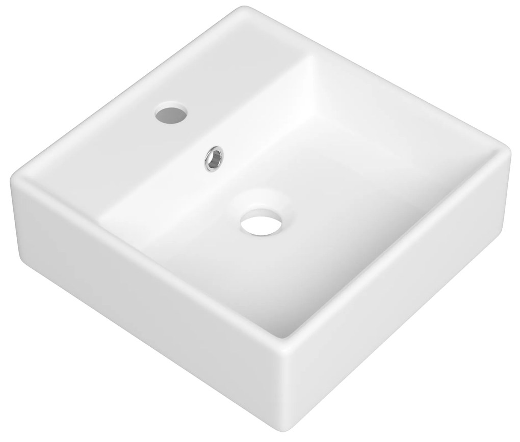 Gamma Biwu, umyvadlo na desku 380x380x125 mm, bílá lesklá, GMA-UC-BIWU