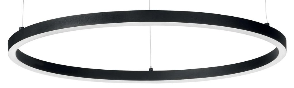 Ideal Lux LED Závěsné svítidlo Oracle slim round 3000k, Ø 70 Barva: Černá, Stmívání, řízení: on-off