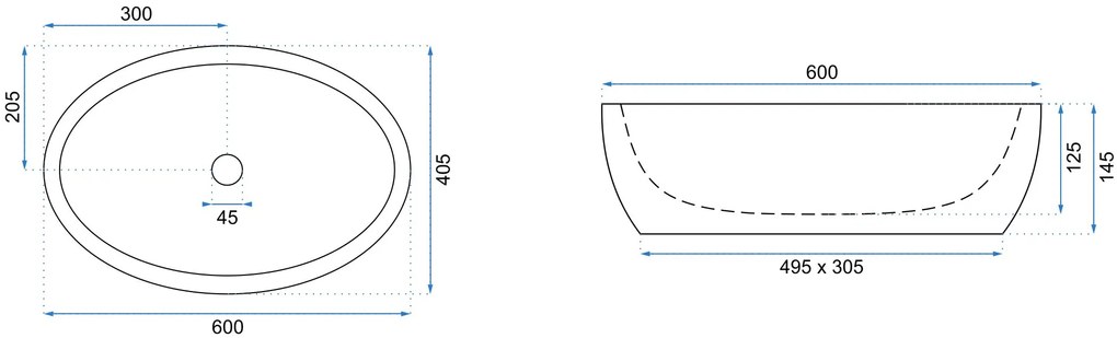 Keramické umyvadlo na desku REA MELANIA bílé