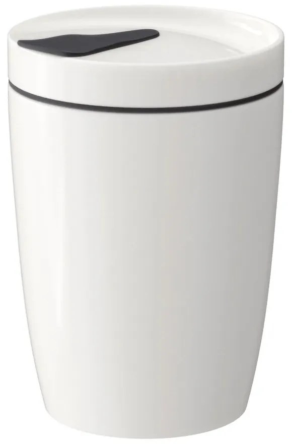 Bílý porcelánový cestovní hrnek Villeroy & Boch Like To Go, 290 ml
