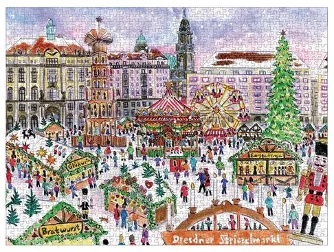 Galison Puzzle Vánoční trh 1000 dílků