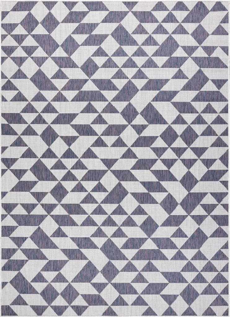 Kusový koberec Sion Sisal Triangles 22373 ecru/blue-pink – na von aj na doma, 120x170, viacfarebná, chodba / predsieň, Dywany Łuszczów