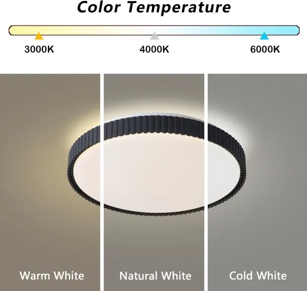 Brilagi - LED Stmív. strop. sv. CORVO LED/72W/230V 3000-6000K černá pr. 50 cm+DO