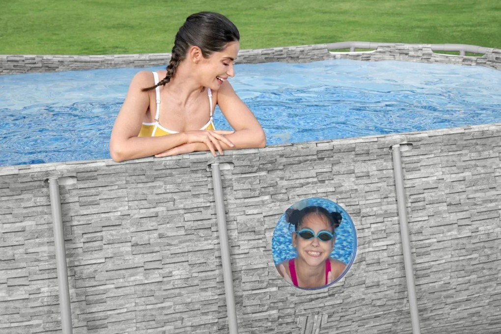 BESTWAY Power Steel Swim Vista bazén s oknem 427x250x100 14x8FT 7in1