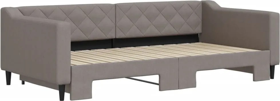 Válenda s přistýlkou taupe 100 x 200 cm textil 3197434