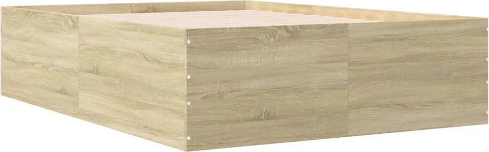 Rám postele dub sonoma 135 x 190 cm kompozitní dřevo 3280946