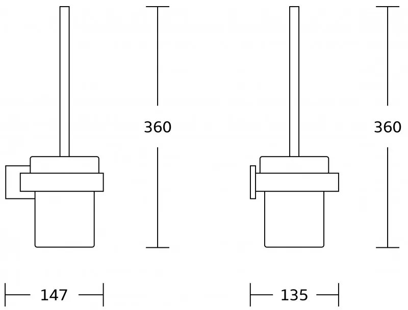Mexen příslušenství, Vox wc kartáč černá, 707050-70