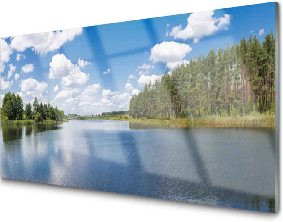 Plexisklo obraz Jezero Les Krajina