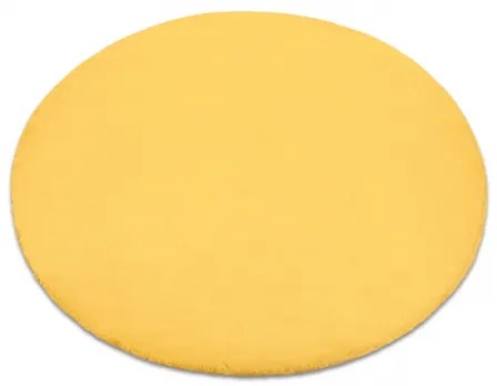 Dywany Luszczow Kusový koberec kulatý BUNNY, zlatá, imitace králíčí kožešiny Rozměr koberce: 140 cm KRUH