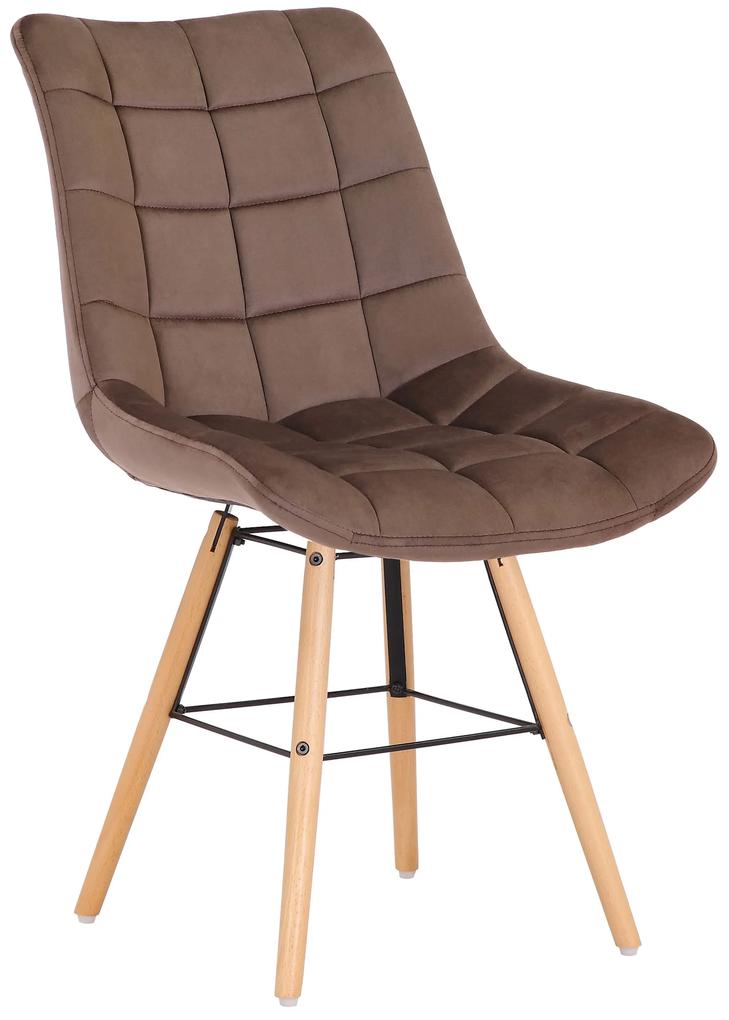 Jídelní židle Gargrave - 2 ks - samet | hnědé