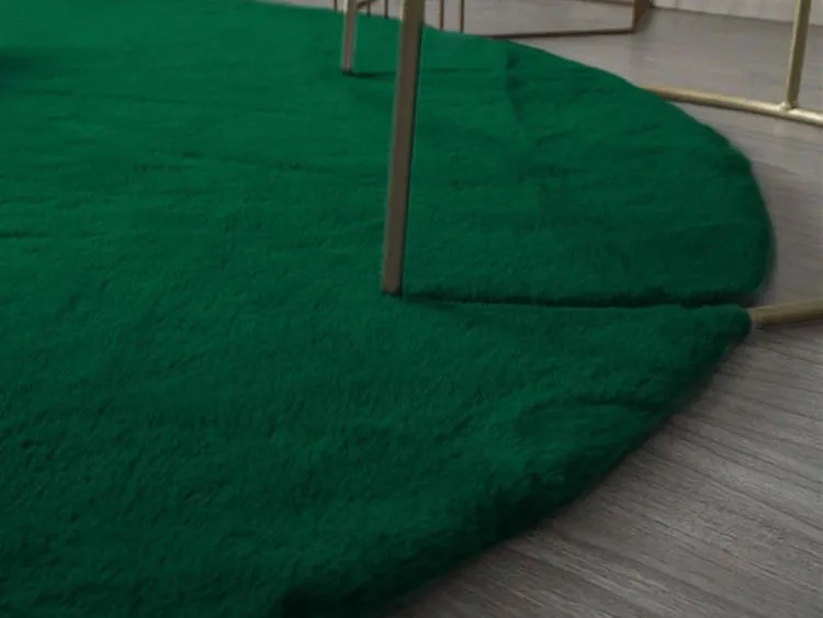Zelený kulatý koberec Rabbit Rozměr: 100 cm