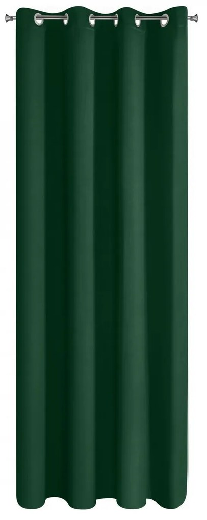 ZATEMŇOVACÍ ZÁVĚS NA KROUŽCÍCH PARISA 135X250 CM TMAVĚZELENÁ