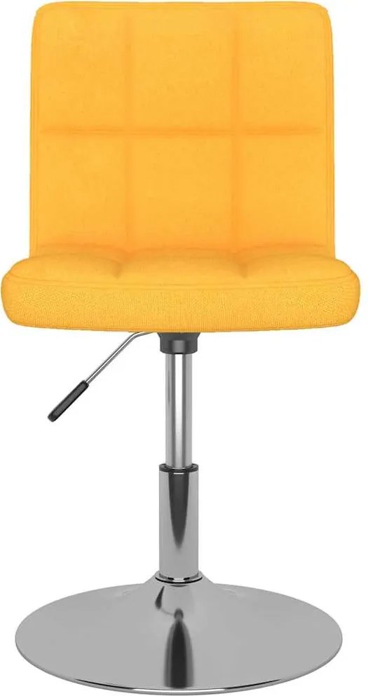 Otočné jídelní židle 2 ks žluté textil 334216