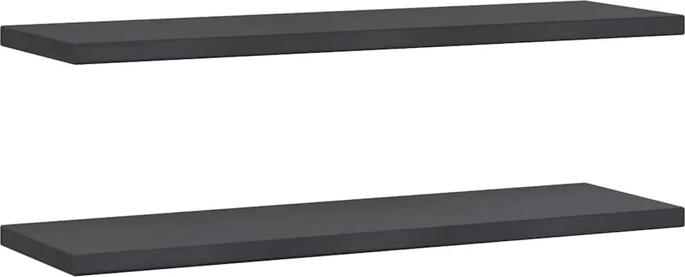Nástěnné police 2 ks 100 x 30 cm stříbrné nerezová ocel 30288