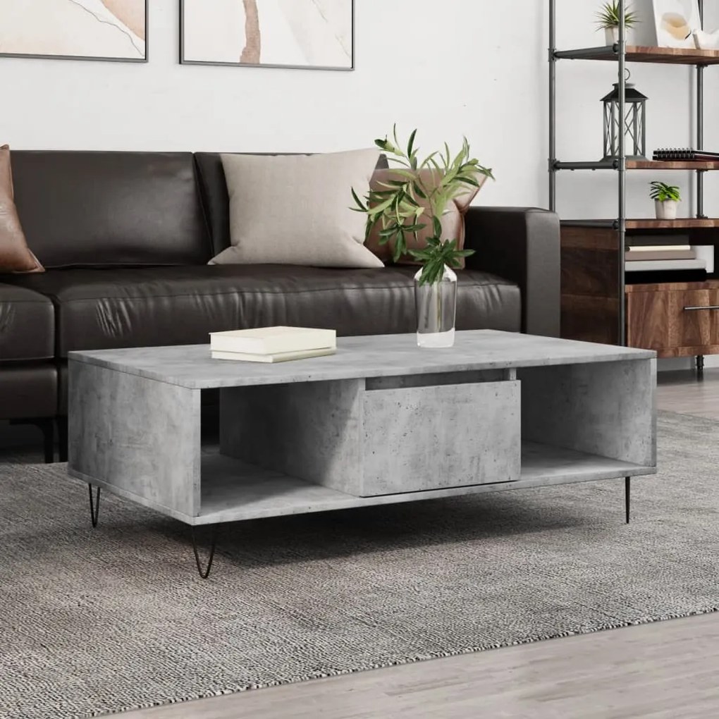 Konferenční stolek betonově šedý 104x60x35 cm kompozitní dřevo - Default Title