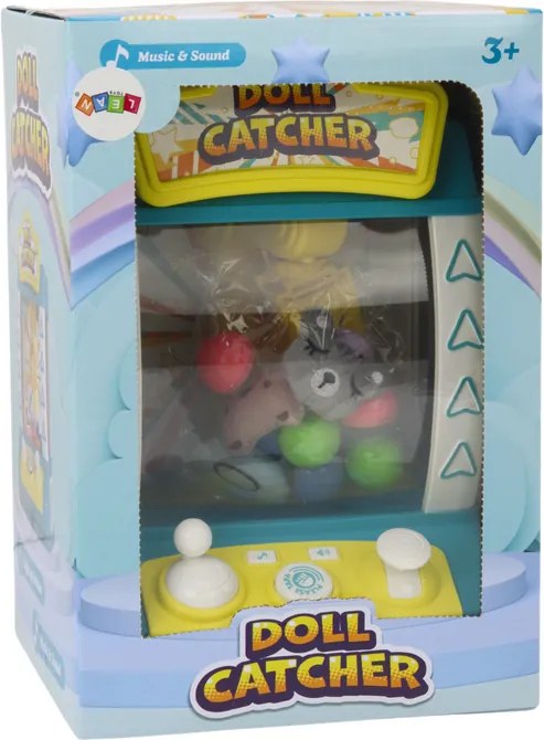 LEAN Toys Automat na chytání panenek, drobností, plyšáků a kuliček – tyrkysový