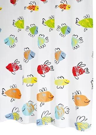 Sapho MALAWI sprchový závěs 180x200cm, barevné ryby 47910