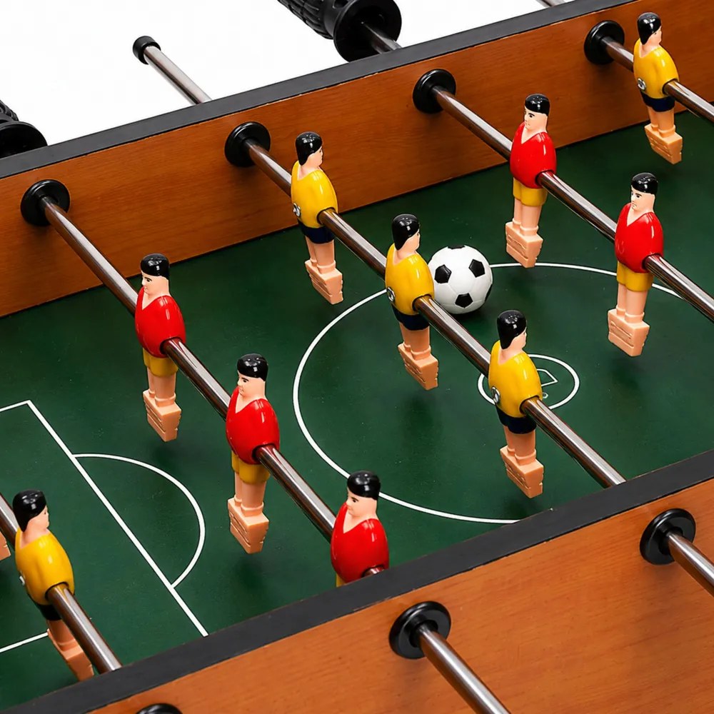 LEAN Toys Stolní fotbal – hra na zručnost, mini stolní fotbalový stůl ze dřeva, 50 cm