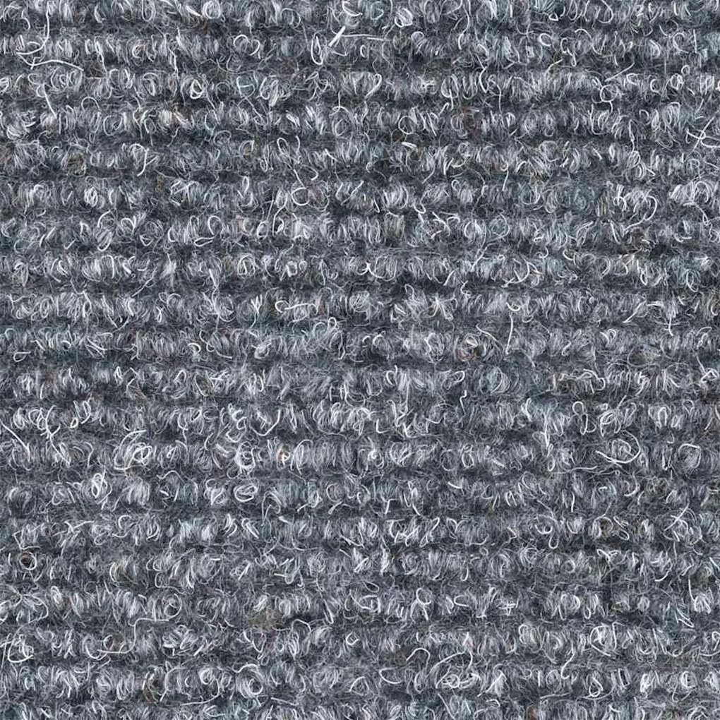 Schodové rohože samolepicí 5 ks 65 x 21 x 4 cm světle šedé, půlkulaté, velké 149704
