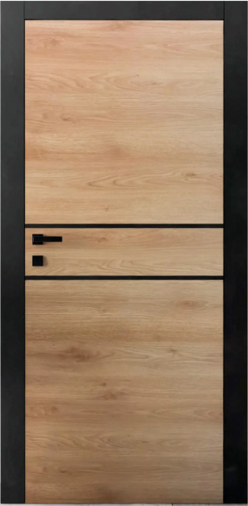 Interiérové dveře vasco doors NERO GT model 3 Průchozí rozměr: 70 x 197 cm, Orientace dveří: Levé dveře, Dekor: Dub