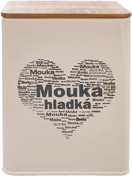 Plechová dóza SRDCE na hladkou mouku