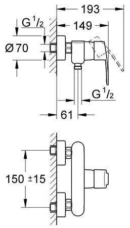 Grohe Eurostyle Cosmopolitan Baterie sprchová 33590002