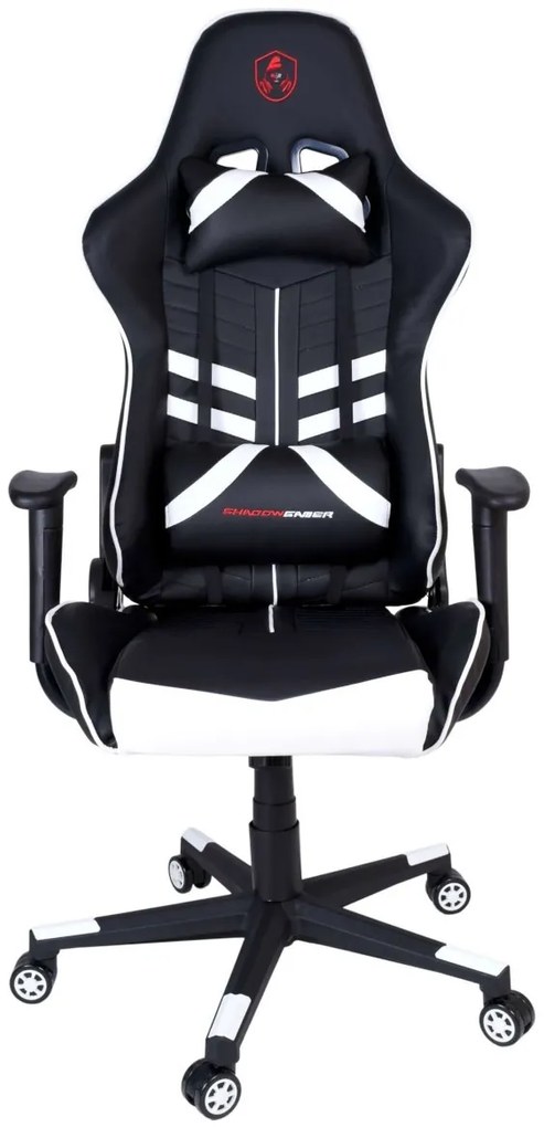 TZB Kancelářská židle SHADOW GAMER černo-bílá