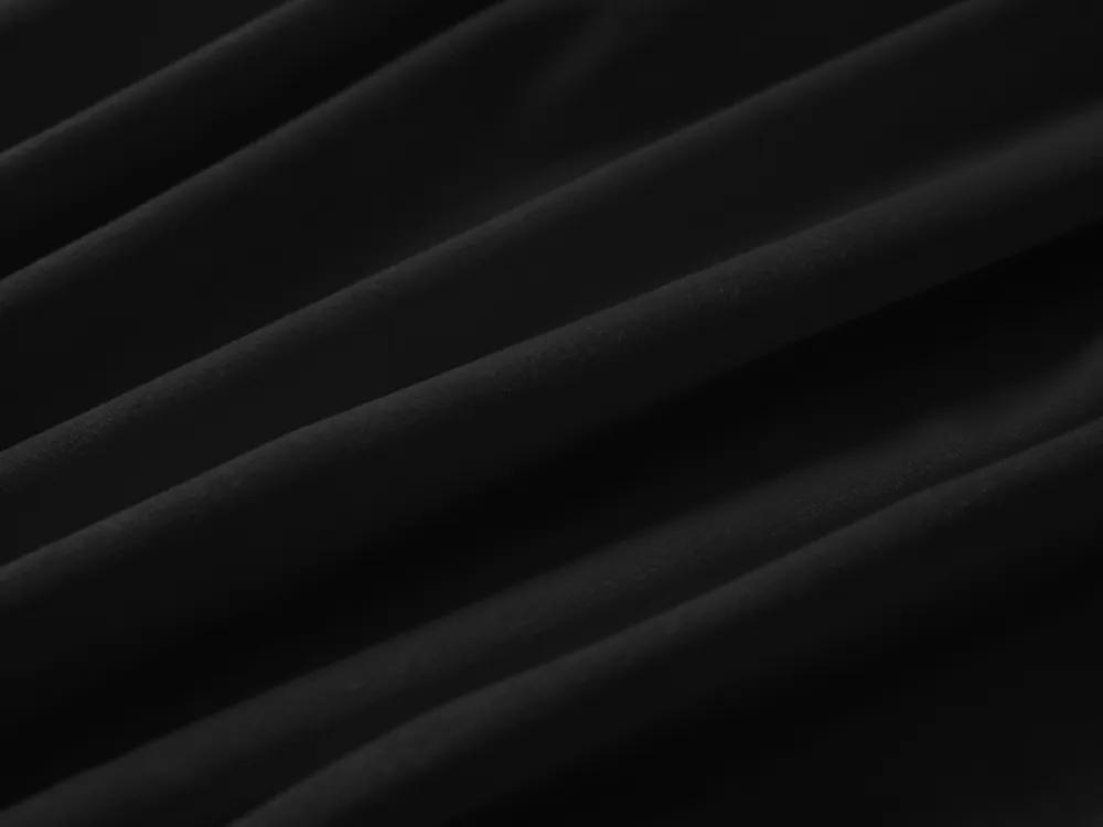 Biante Sametový oválný ubrus Velvet Premium SVP-023 Černý 120x180 cm