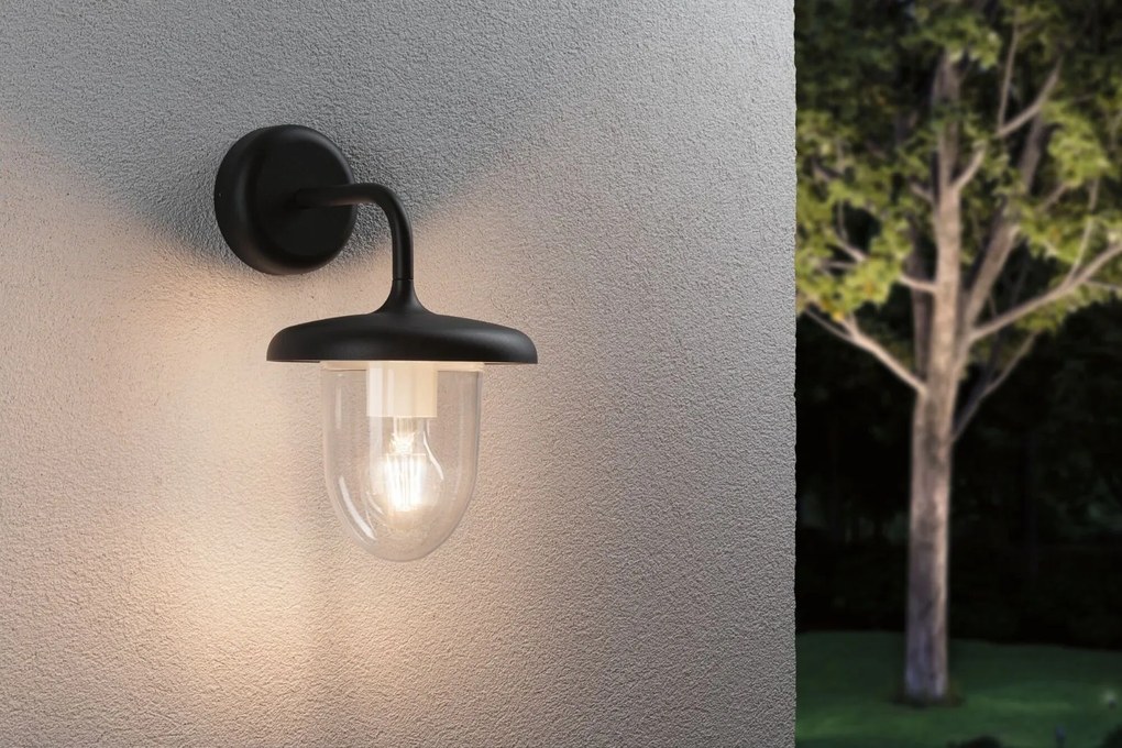 P 94757 Venkovní nástěnné svítidlo Vintario IP44 kruhové 180x250mm max. 20W 230V antracit hliník - PAULMANN