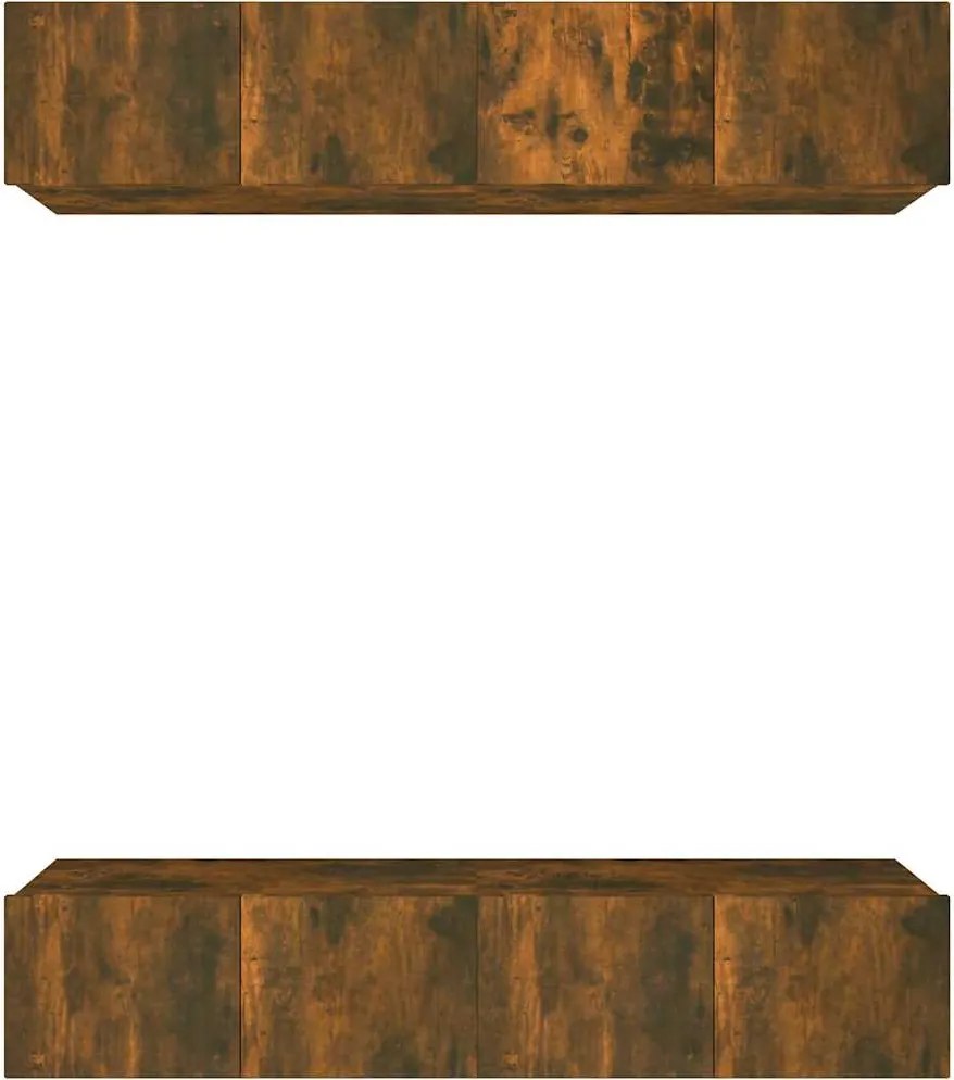 TV skříňky 4 ks kouřový dub 80 x 30 x 30 cm kompozitní dřevo 3114187