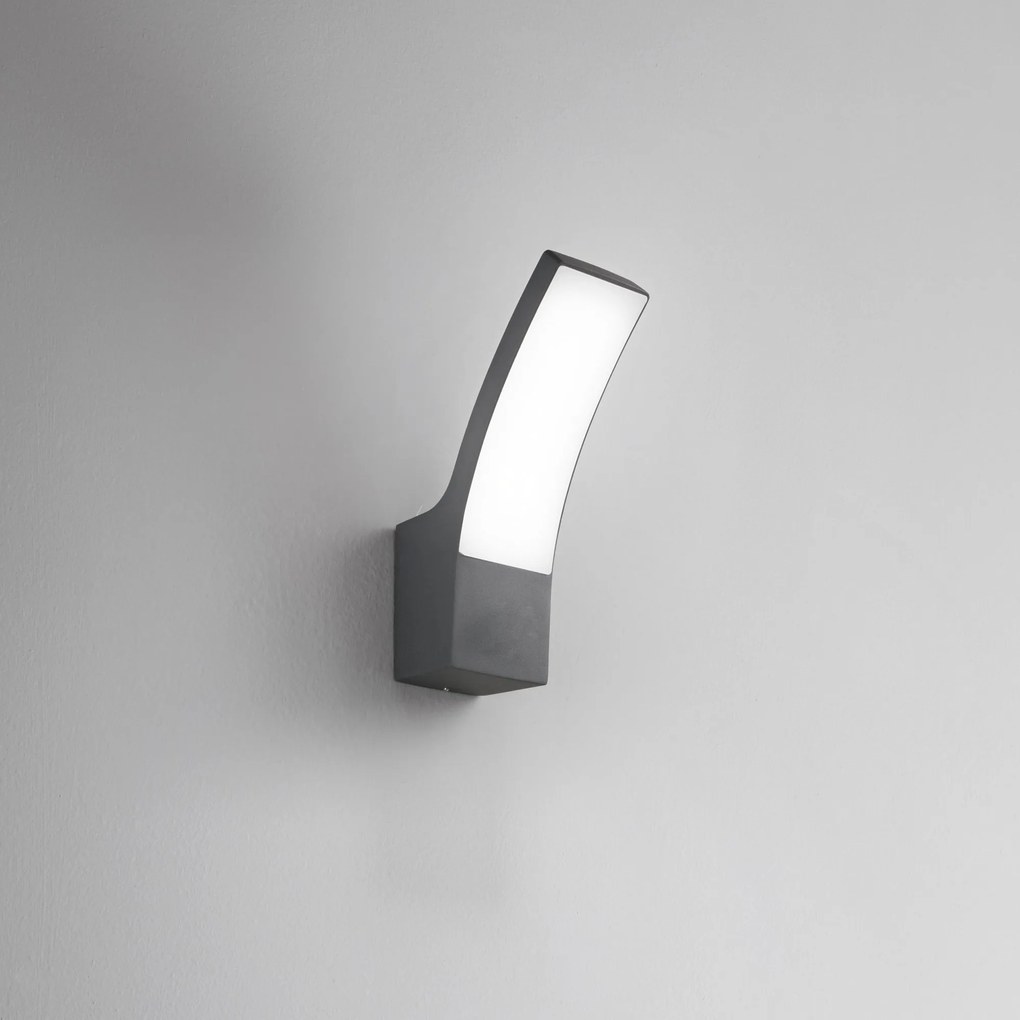 FAN LED-SAIL-AP-ANT Nástěnné svítidlo LED SAIL hliník difuzor antracit IP65 CCT 3000-4000 K 80x160x245 mm - FANEUROPE