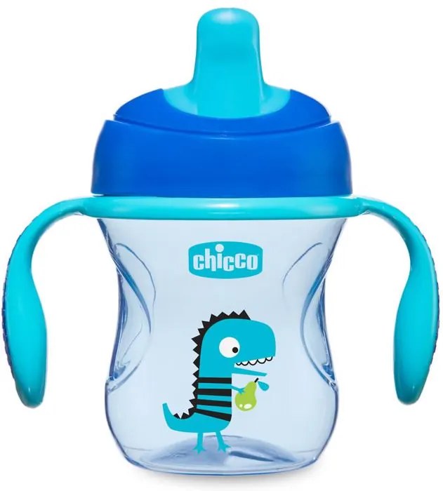 CHICCO Hrneček Training s držadly 200 ml modrý 6m+