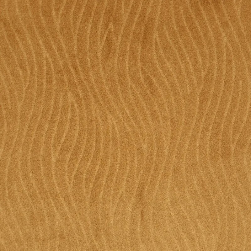 Zlatý sametový závěs LILI na kroužcích s vlnitým reliéfním vzorem 140 x 250 cm