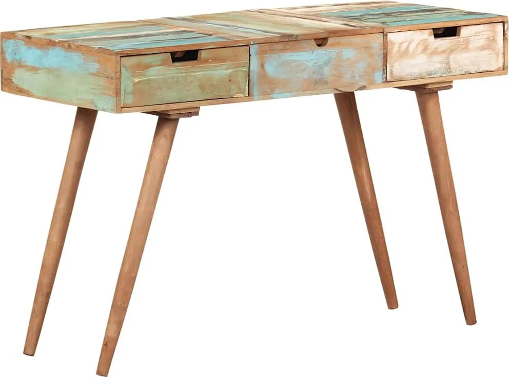 Toaletní stolek se zrcadlem 112 x 45 x 76 cm recyklované dřevo 323591