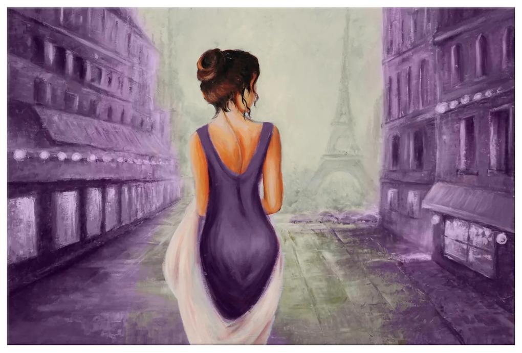 Gario Ručně malovaný obraz Procházka v Paříži Rozměry: 120 x 80 cm