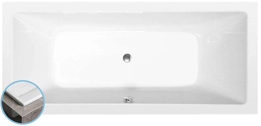 Polysan - Vana 180x80x39 cm, bílá 71710S