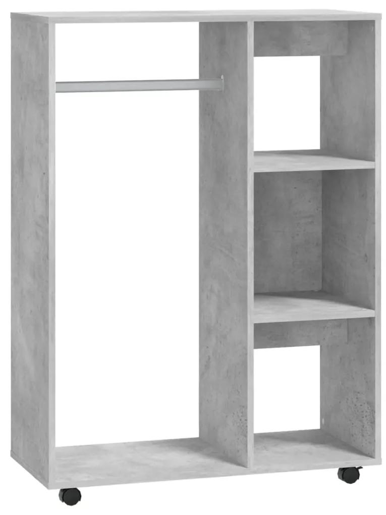 vidaXL Šatní skříň betonově šedá 80 x 40 x 110 cm dřevotříska
