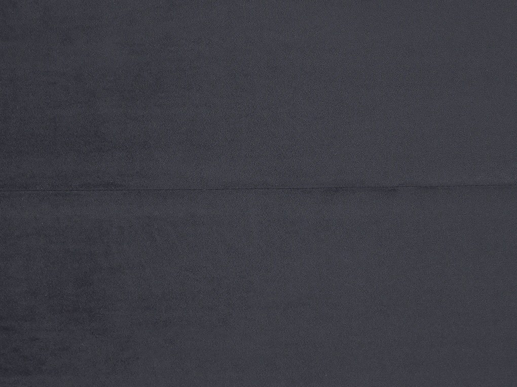 Sametová, šedá postel 180 x 200 cm BELLOU Beliani