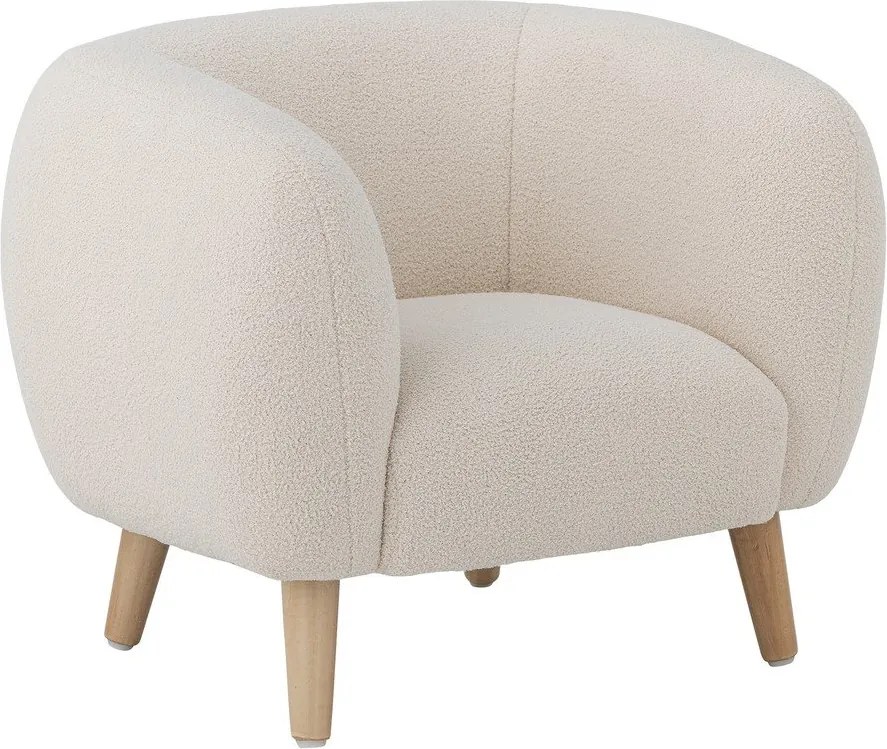 Bílé dětské křesílko z textilie bouclé Cade – Bloomingville Mini