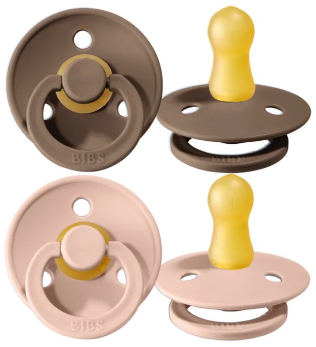 Bibs Dudlíky kaučuk 2 ks 0-6 měsíců Colour Coral/ruby 2