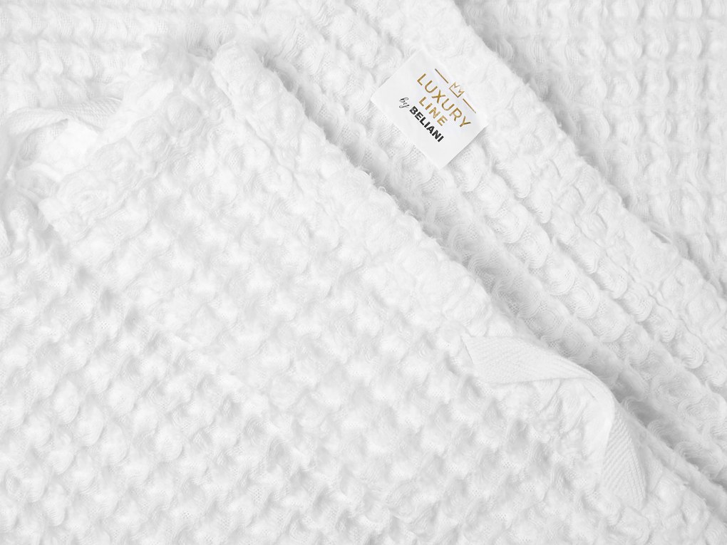 Bílá sada 11 bavlněných ručníků AREORA Beliani